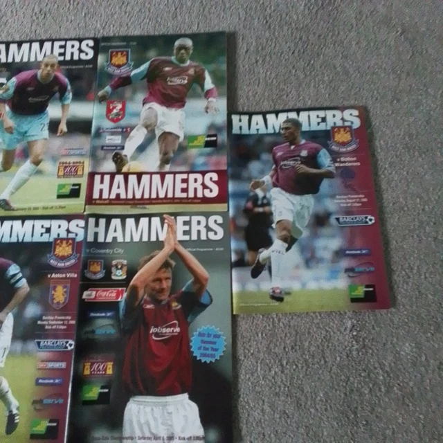 WEST HAM UNITED Match Day Programmes 2004/05 Season (x7) £3.99 ...