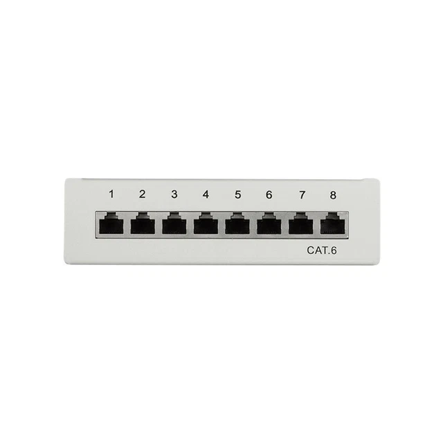 CAT.6 DESKTOP PATCH Panel 8-Port CAT6 RJ45 Patch Panel LSA Shielded ...