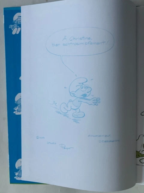 PEYO - SCHTROUMPFS smurfs - album "Le cracoucass" dédicacé studio Peyo ...