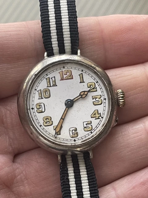 WW1 OFFICERS TRENCH watch pin set movement. project watch. £9.99 ...