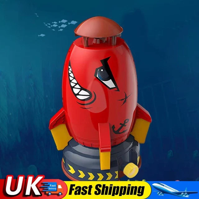 ROCKET LAUNCHER PLASTIC Space Rocket Jet Sprinkler for Child Kids (Red ...