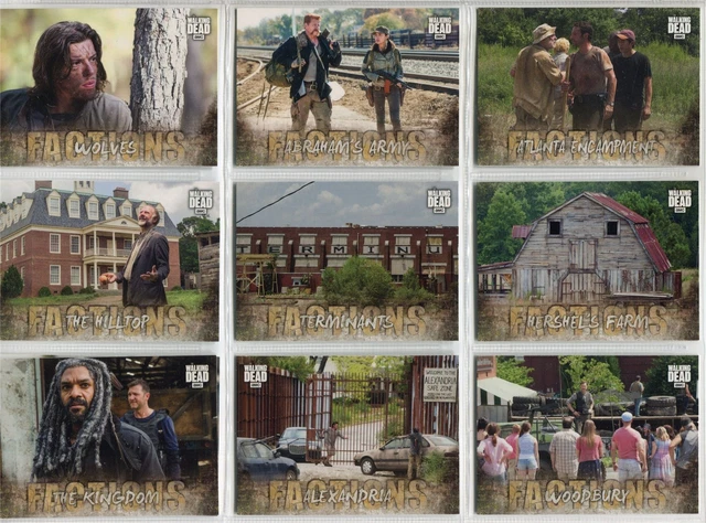 WALKING DEAD ROAD To Alexandria Complete Factions Chase Card Set F1-10 ...