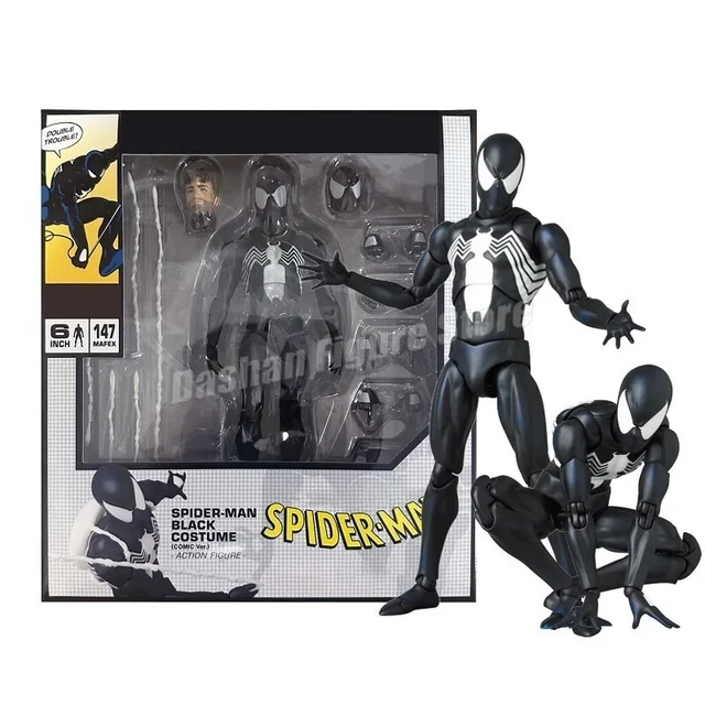 MAFEX 147 BLACK Spider Man Action Figure PVC Collection Decoration ...