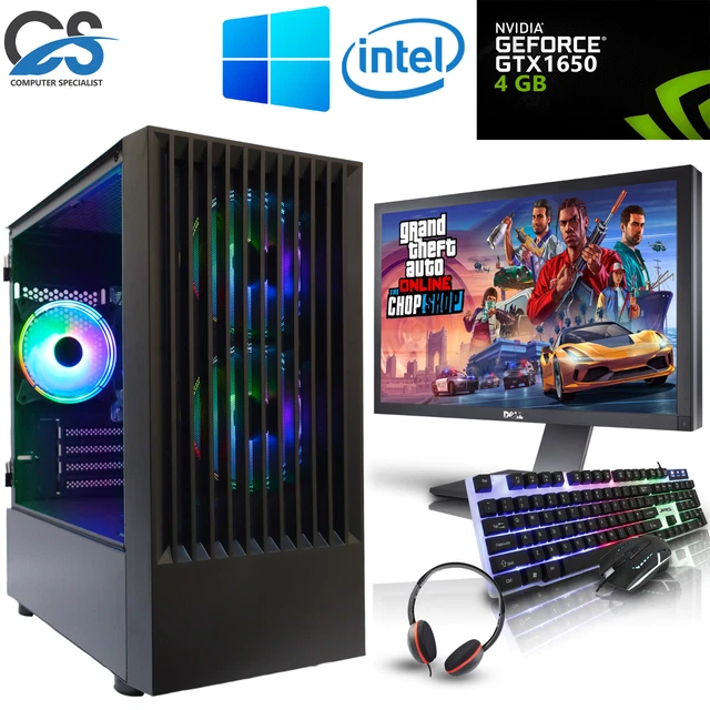 CORE I7 GAMING PC Computer Bundle 16GB RAM 1TB HDD NVIDIA GTX 1650 ...