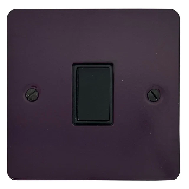 G&H FPR1B FLAT Plate Purple 1 Gang 1 or 2 Way Rocker Light Switch £14. ...