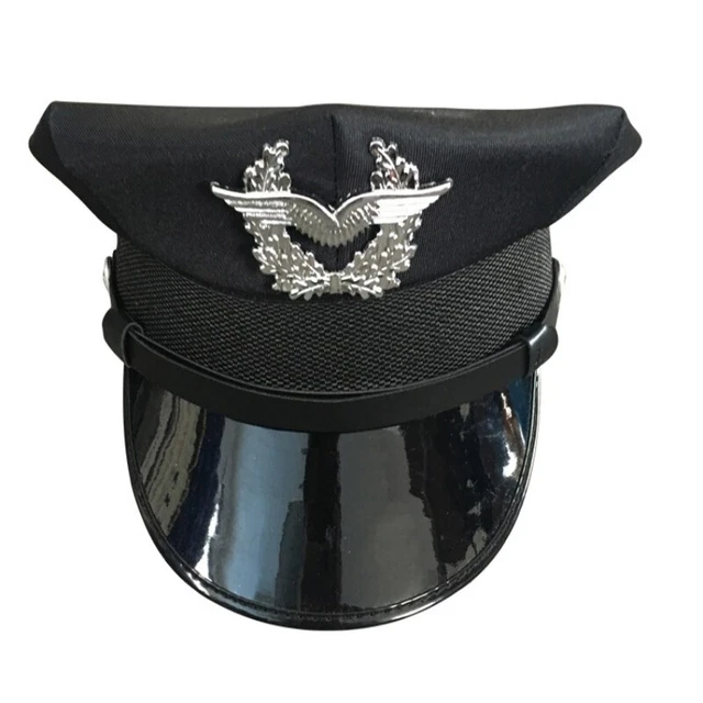 UNISEX ARMY CAPTAIN Hat Military Costume Police Cap Festival Fancy ...