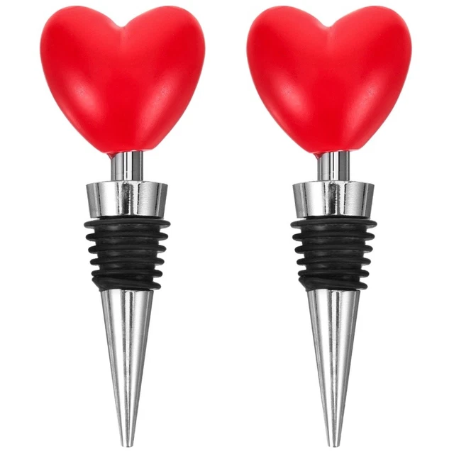 SET OF 2 Decorative Bottle Plug Stoppers Wine Saver Beverage Sealer ...