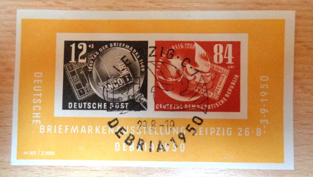 DDR 1950 Briefmarken Debria Block 7 Sonderstempel EUR 18,50 - PicClick DE