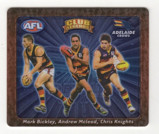 AFL TAZO CARDS. Smiths Chips Hot Shots 2008. Club Legends. Adelaide ...