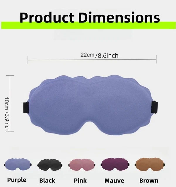 H-LO ADJUSTABLE 3D Contoured Sleep Mask, Ultra Soft Memory Foam Eye ...