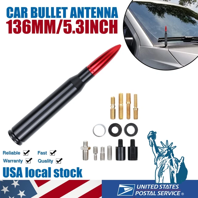 RED BLACK BULLET Antenna Mast FM/AM for Toyota Highlander Waterproof ...