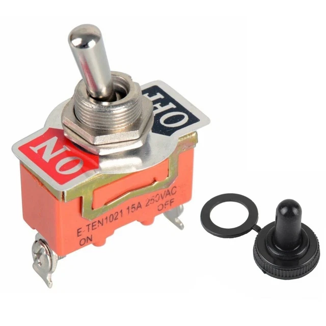 UK HEAVY-DUTY TOGGLE Switch 12V ON OFF Car SPST Missile Type Waterproof ...
