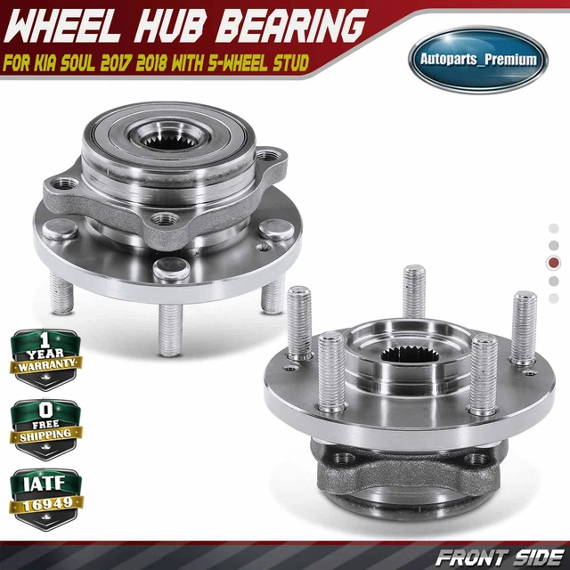 2PCS FRONT LEFT LH & Right RH Wheel Hub Bearing Assembly for Kia Soul ...
