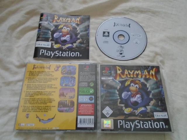 RAYMAN 1 ORIGINAL PS1 (COMPLETE VERY RARE GREY DISC) rare Sony ...
