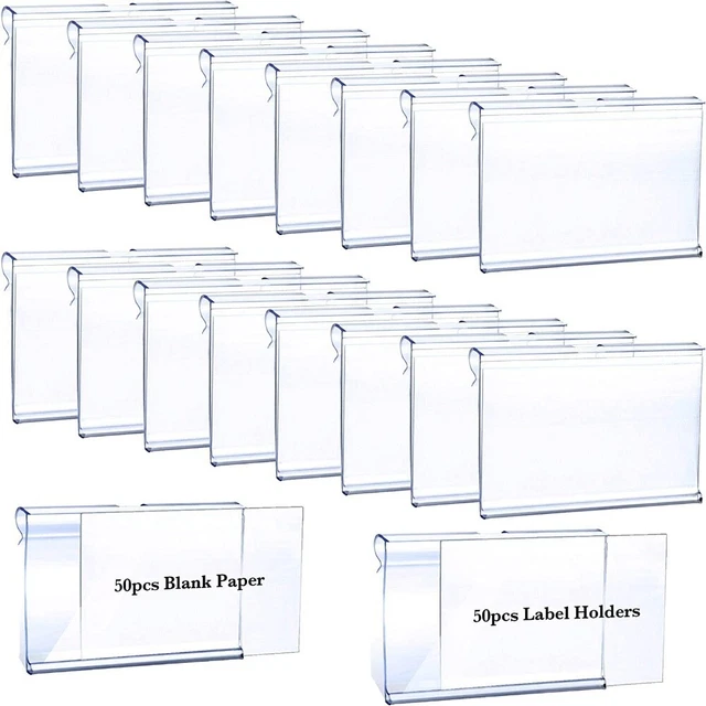 PLASTIC PLASTIC LABEL Holders Reusable Ticket Display Holder Shop $19. ...
