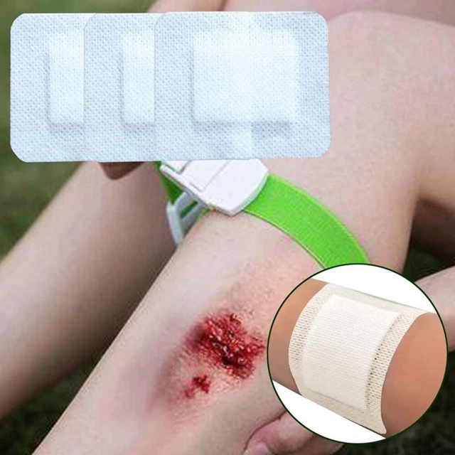MEDICAL ADHESIVE HEMOSTASIS Plaster for Quick Wound Dressing Pack of 10 ...