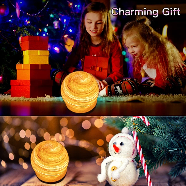 USB 3D CRYSTAL Ball Planet Lamp LED Starry Sky Table Light Ornament ...