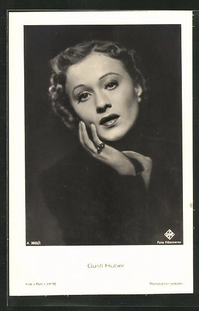ATTRICE GUSTI HUBER in ritratto, cartolina EUR 2,00 - PicClick IT