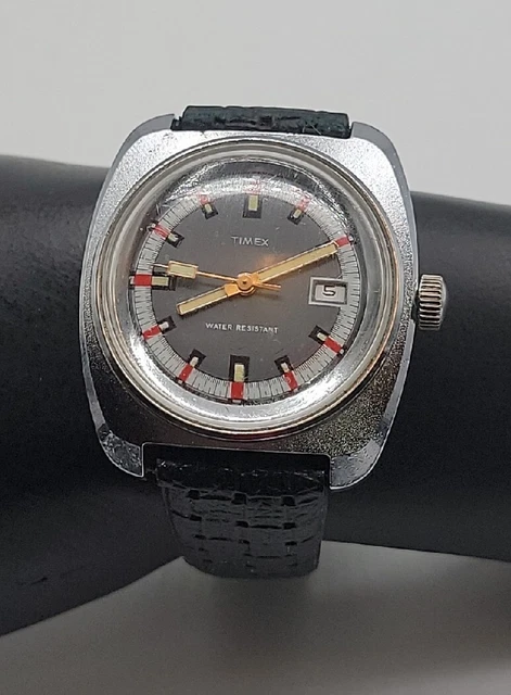 VINTAGE TIMEX AUTOMATIC Diver Watch 1973 Model 2767 Date Window Runs ...