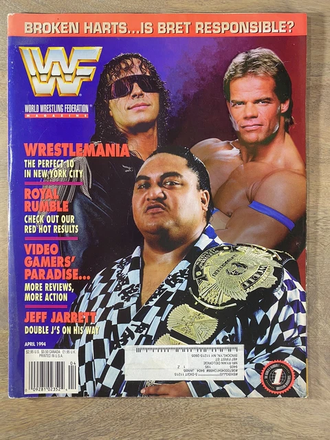 WWF WORLD WRESTLING Federation WWE Magazine April 1994 Hart Luger and ...