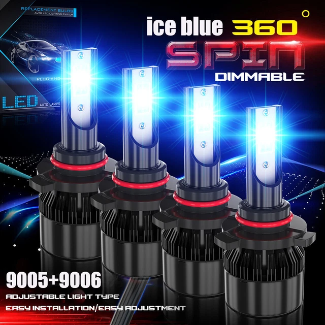 FOR HONDA ACCORD 2003-2007 LED Headlight Bulbs blue High/Low Beam 9005 ...