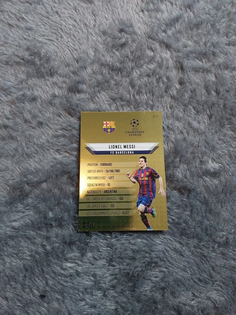 TOPPS MATCH ATTAX 2024/2025 Lionel Messi Countdown CalendarGold Edge ...