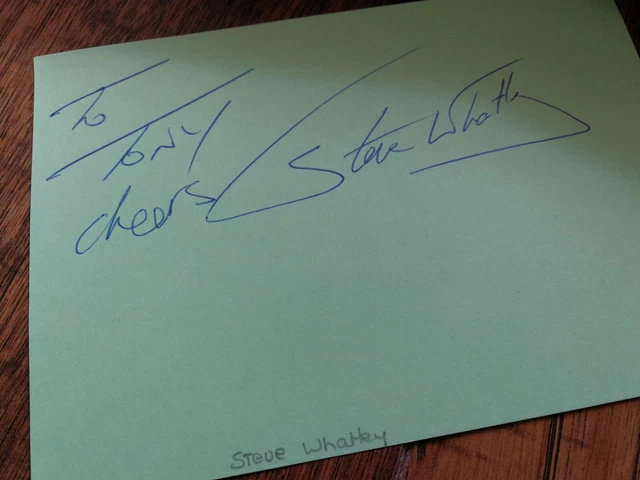 STEVE WHATLEY SIGNED card TV Presenter - Journalist - Theatre Actor ...