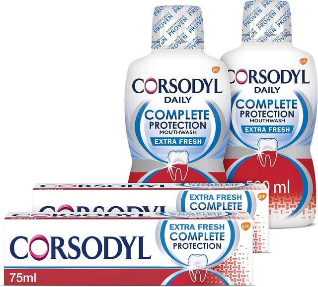 CORSODYL GUM CARE Toothpaste and Toothbrush Multipack, Bundle (2 x ...