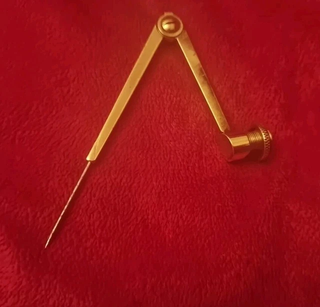 VINTAGE OLD SCHOOL Brass Drawing Compass Technical Draughtsman. Rare £9 ...