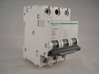 SCHNEIDER MCB 32 Amp Triple Pole 3 Phase Type D 32A C60HD332 Merlin Gerin 25732 £24.95 - PicClick UK