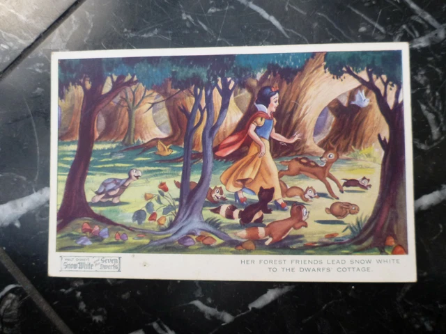 WALT DISNEY CHARACTERS SNOW WHITE ANIMALS IN THE FOREST VALENTINE PUB ...