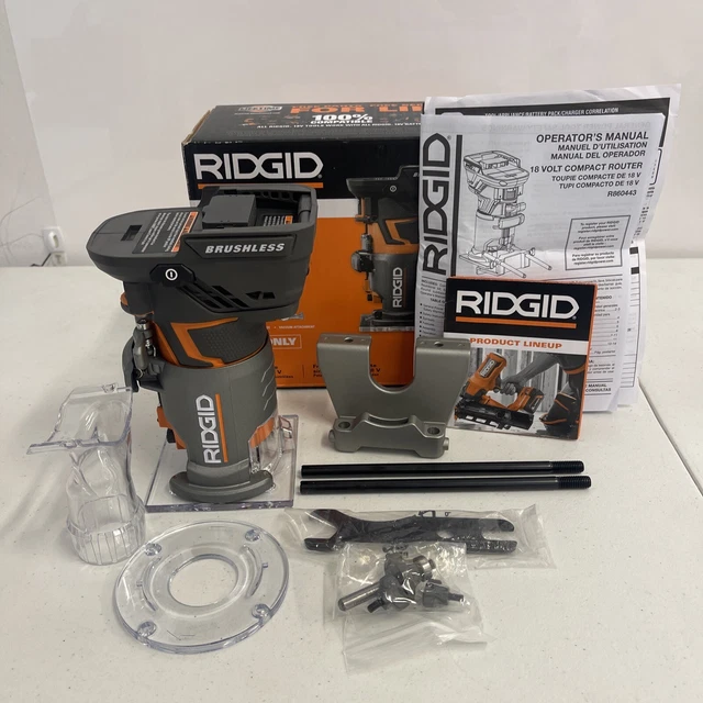 RIDGID R860443 18-VOLT OCTANE Cordless Brushless Compact Fixed Base ...