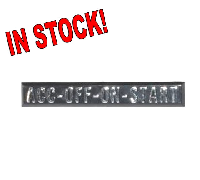 ACC OFF ON START Emblem Restoration 67-72 Chevy/GMC C10 Truck Ignition ...