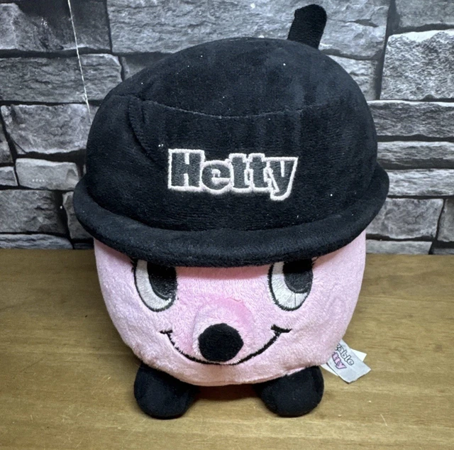HUGGABLE HETTY HOOVER Soft Toy Plush 8" Pink Black Novelty Vacuum ...