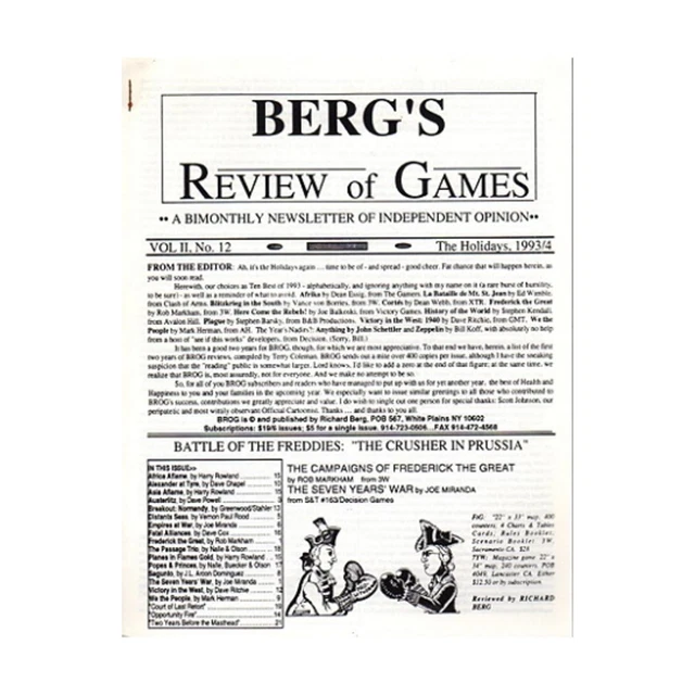 RICHARD BE BROG Vol. 2, #12 "Empires at War, We the People, Africa Afl ...