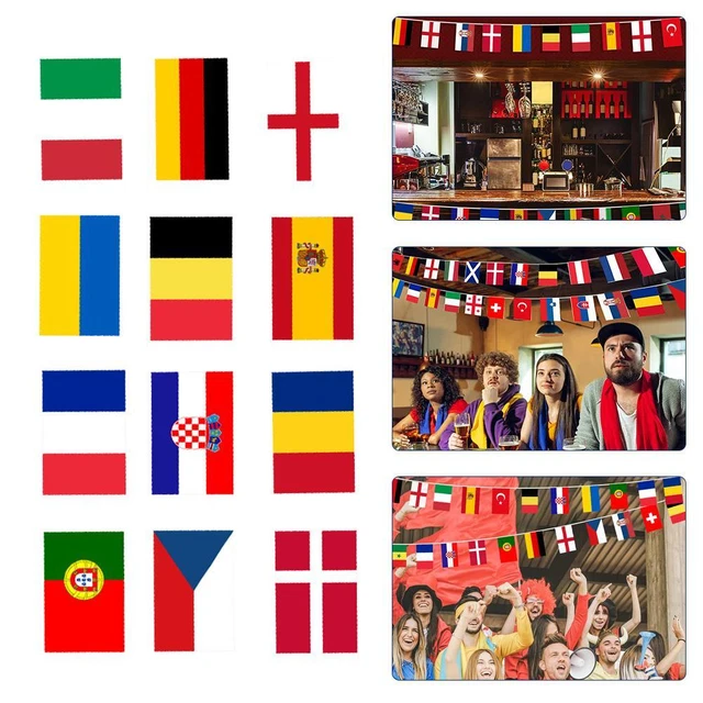 EURO 2024 FOOTBALL Flags Banner 24 Countries European String Flags ы £ ...