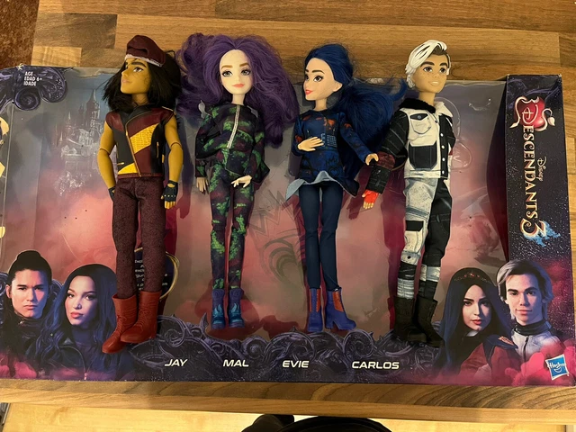 DISNEY DESCENDANTS 3 Box Set, 4 Dolls And Box. Jay, Mal, Evie & Carlos ...
