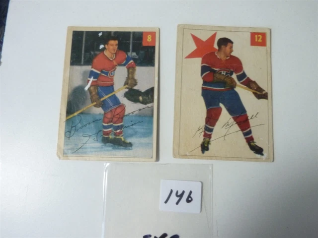 CARTE HOCKEY PARKHURST 1954 Montréal Canadien Bernard Geoffrion Kenny ...