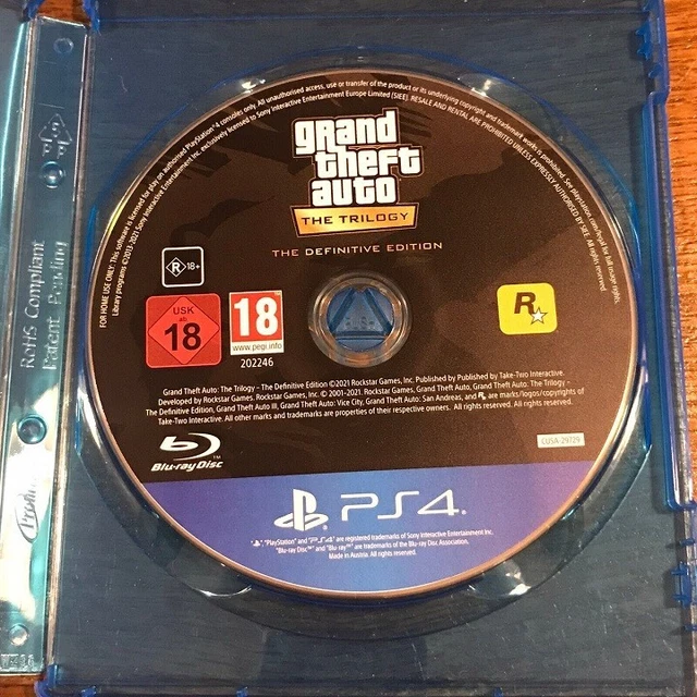 GTA GRAND THEFT Auto The TRILOGY - The Definitive Edition Sony ...