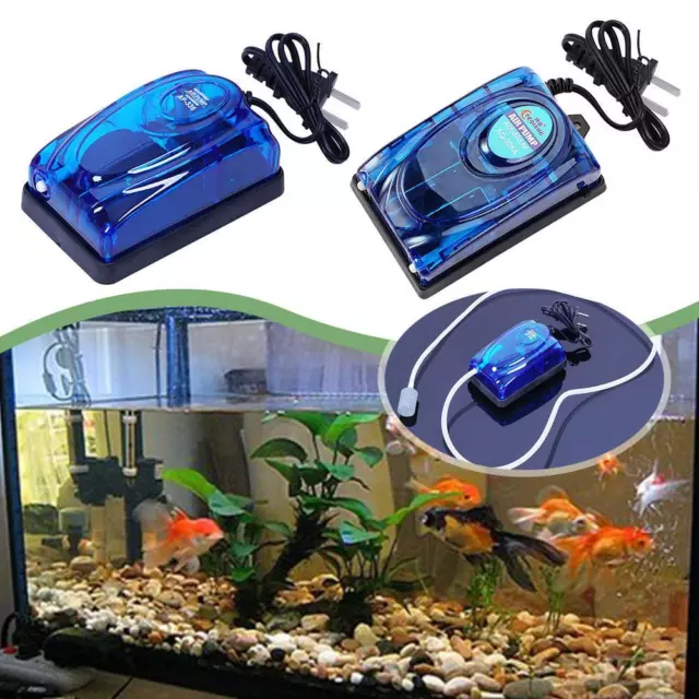 SILENT FISH TANK Air Pump Aquarium Pond Oxygen Pump Lot C5 £9.79 ...