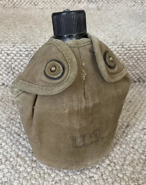 WW2 US ARMY Original M1910 Canteen Water bottle and Cup with Canvas ...