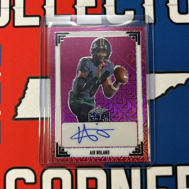 AIR NOLAND AUTO /6 2024 feuille de métal football 1991 rose mojo Ohio ...