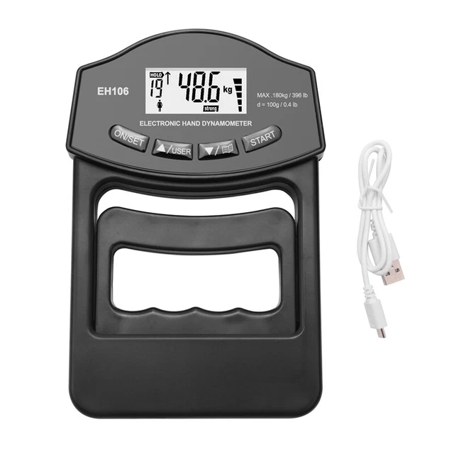 Grip Strength Tester 396lbs 180kg Digital Hand Dynamometer Grip