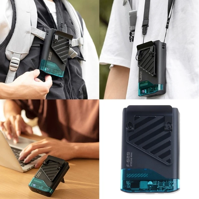 RECHARGABLE COOLING FAN ABS Texture Portable Fan Present for Sports ...