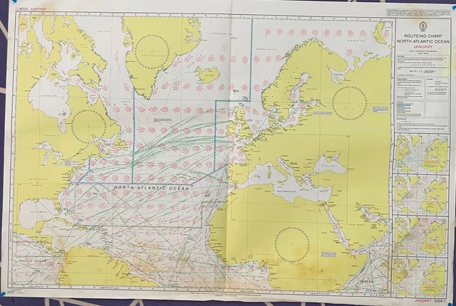 AMIRAUTÉ 5124 (1) Routeing Tableau Nord Atlantique Océan Marine ...