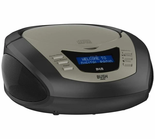BUSH CD PLAYER Boombox with DAB FM Radio - Black (Mains + Batteries) £ ...