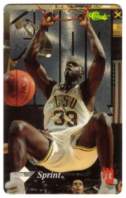 33 $. CARTE téléphonique Face Shaquille O'Neal LSU #33 Slam Dunk (à ...