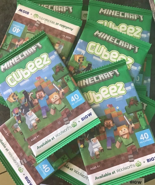 NEW MINECRAFT CUBEEZ 2025 Woolworths x50 Unopened Packs $40.00 ...