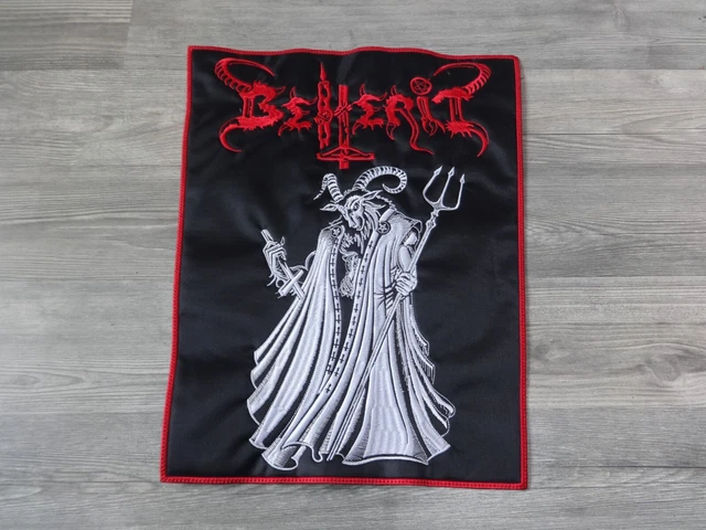 BEHERIT PATCH SHAPE Patch Backpatch Black Metal Venom Bathory Samael ...