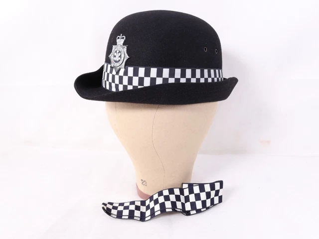 VINTAGE WPC SOUTH Wales Police Bowler Hard Hat/Helmet. Size 7 1/8 £25. ...